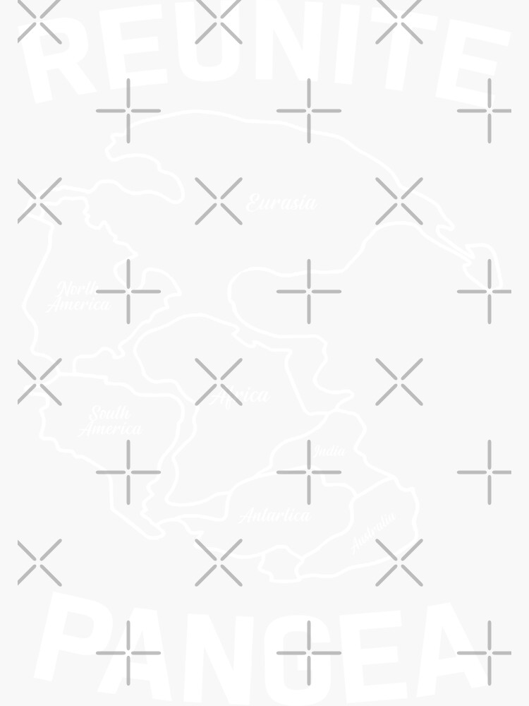 "Reunite Pangea" Sticker by FanaticTee | Redbubble