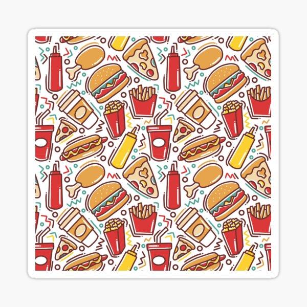 Fun Fast Food Sticker By SistarSprkls Redbubble fun-fast-food-sticker-by-sistarsprkls-redbubble