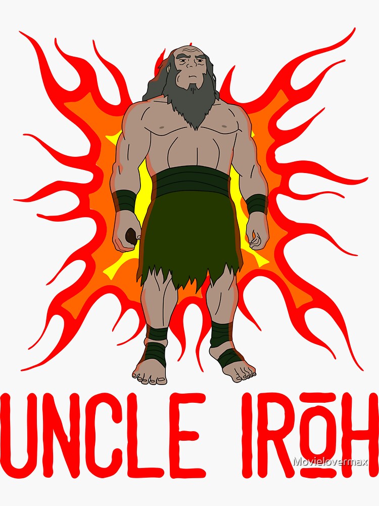 "PRISONER UNCLE IROH WITH MUSCLES- AVATAR THE LAST AIRBENDER" Sticker ...