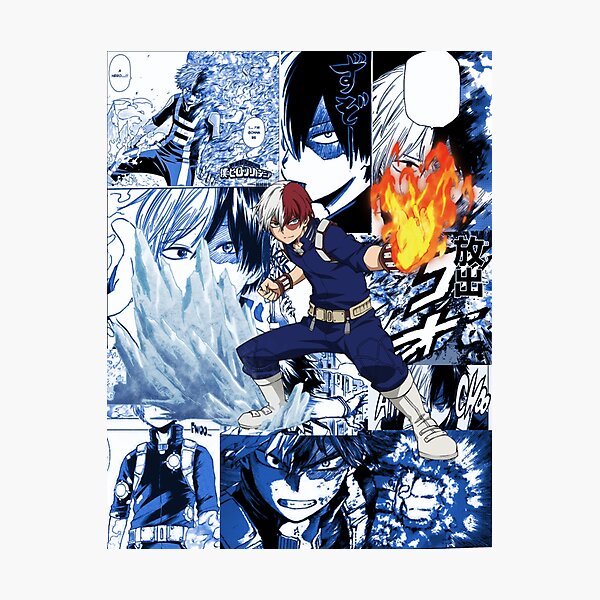 "Shoto Todoroki Manga Collage" Photographic Print by OtakuDoodads ...
