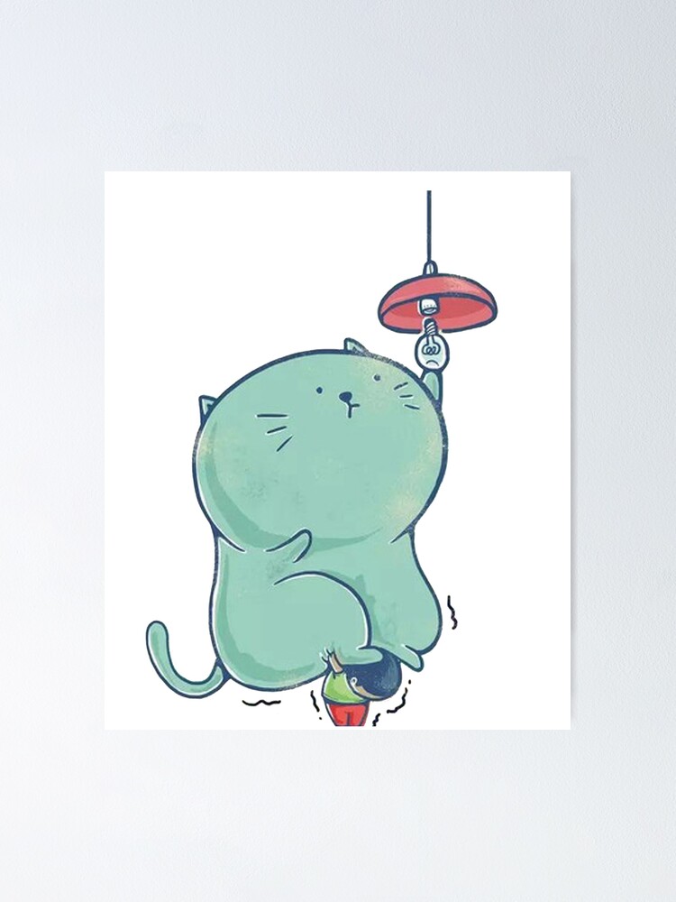 Póster «Gato Light Dibujo De Dibujos Animados» de NiklasSimonsson ...