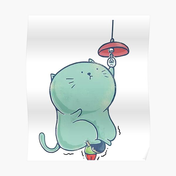 Póster «Gato Light Dibujo De Dibujos Animados» de NiklasSimonsson ...