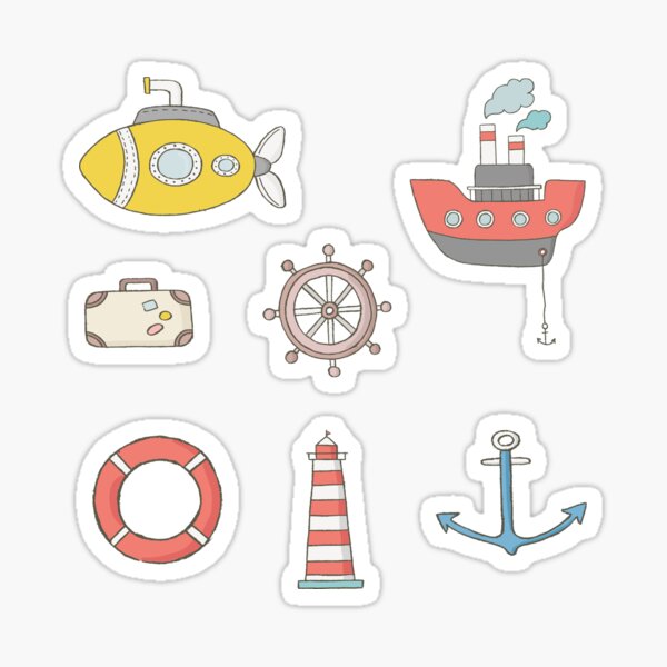 "Sea Adventure Stickers Pack" Sticker for Sale by SoloSeal | Redbubble