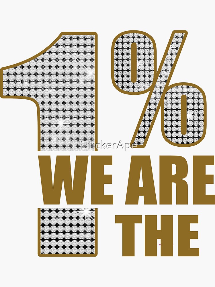 "We are the one percent; USA;" Sticker for Sale by StickerApe | Redbubble