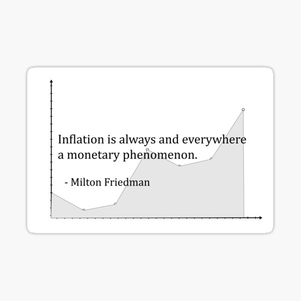 "Inflation Quote Milton Friedman" Sticker for Sale by anzus13carlett ...