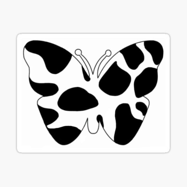 "Aesthetic cow print butterfly " Sticker by Blosy | Redbubble