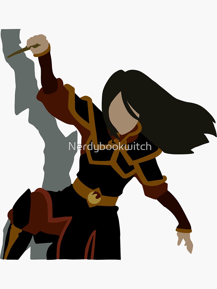 "Azula on the cliff" Sticker for Sale by Nerdybookwitch | Redbubble