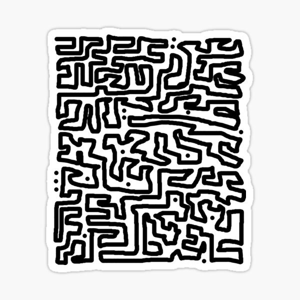 "Maze Drawing" Sticker by Adisak-designs | Redbubble
