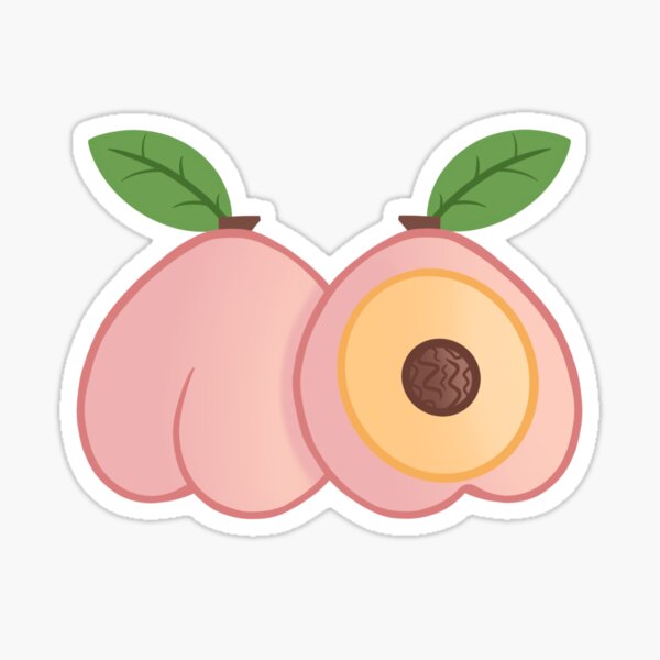 "Peaches" Sticker by bucketofdoodles | Redbubble