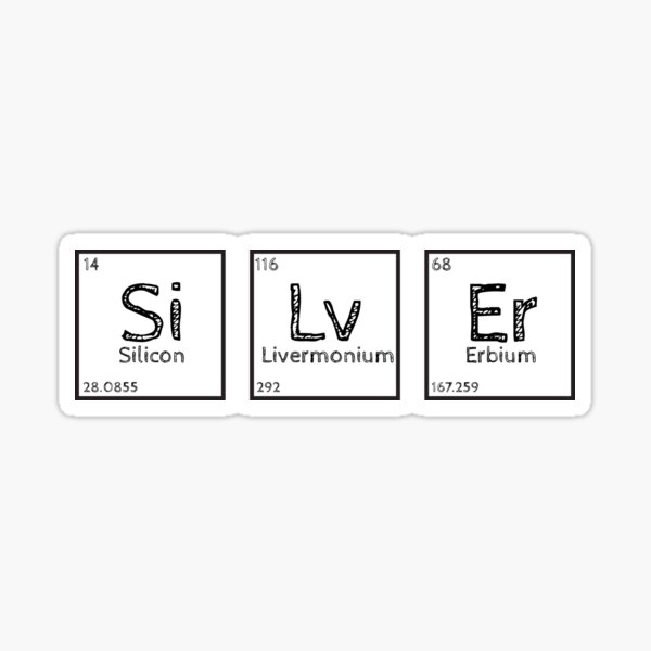 "Scientific Silver Element Science Periodic Table" Sticker for Sale by ...