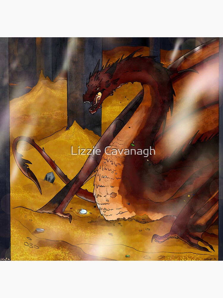 "Smaug the Golden" Sticker by EACavanagh | Redbubble