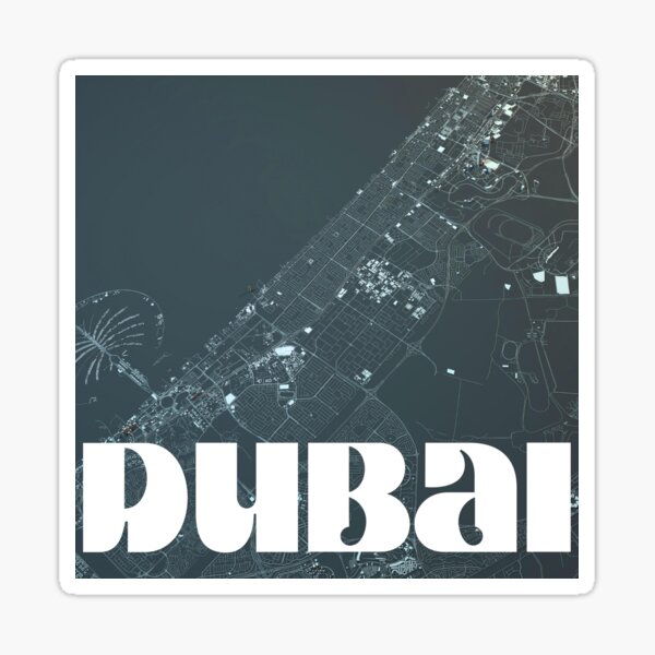 "Dubai City Map" Sticker by UN-labelledGirl | Redbubble