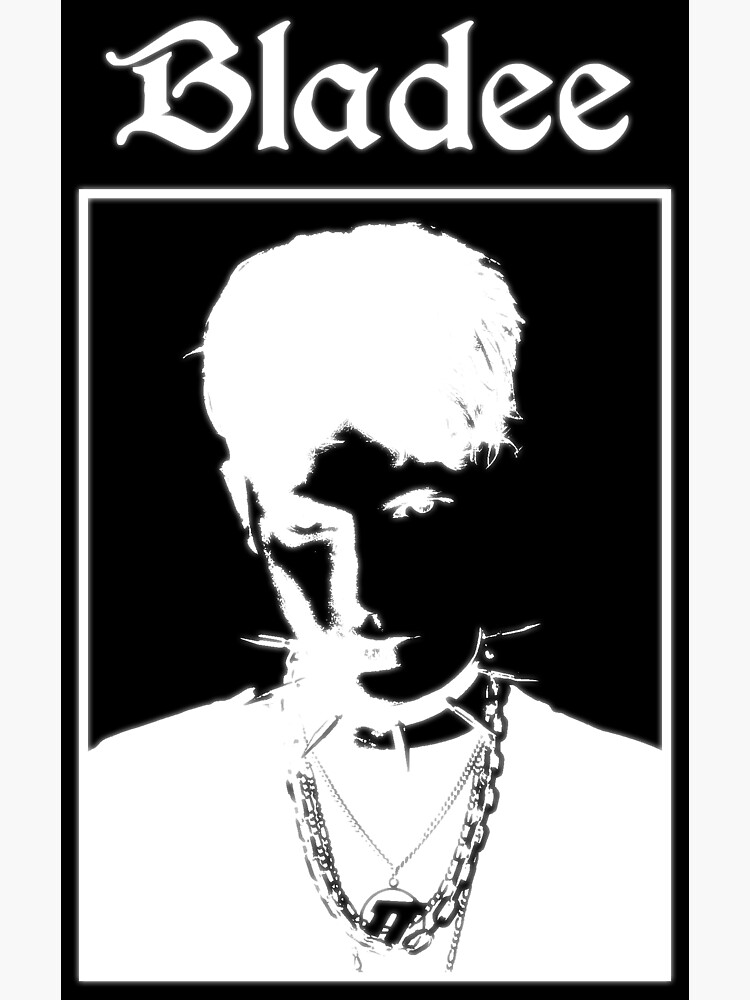 "Bladee Portrait Metal White" Sticker for Sale by Leatherface | Redbubble