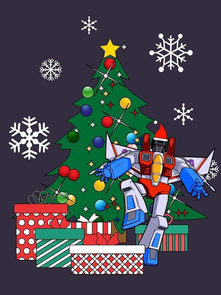 Starscream Around The Christmas Tree Transformers Essential T-Shirt ...