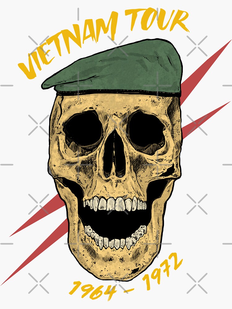 "VIETNAM TOUR Special Forces MACV SOG (gold)" Sticker by Cataraga ...