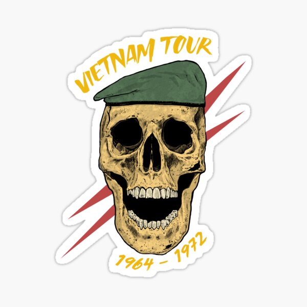 "VIETNAM TOUR Special Forces MACV SOG (gold)" Sticker by Cataraga ...