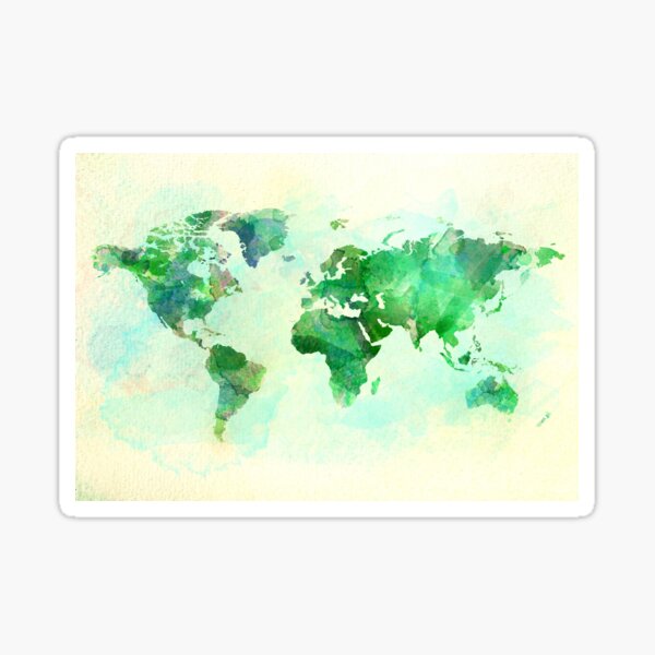 "Geography World MAP Aesthetic Designs * New Supernatural" Sticker by ...