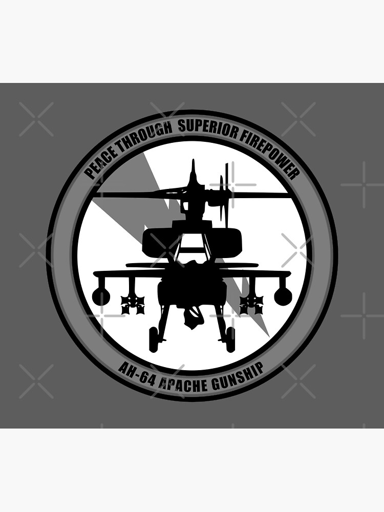 "AH-64 Apache Patch" Poster for Sale by FireMission45 | Redbubble