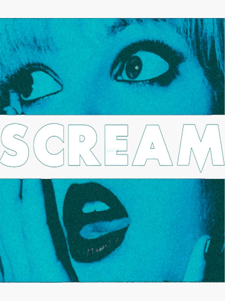 "SCREAM Girl Scream -" Sticker for Sale by NorbertoBartli | Redbubble