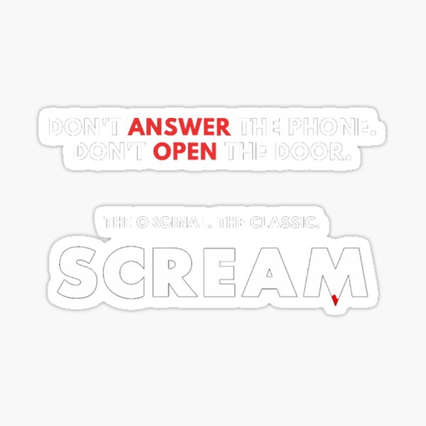 Don t Answer The Phone Don t Open The Door Sticker For Sale By don-t-answer-the-phone-don-t-open-the-door-sticker-for-sale-by