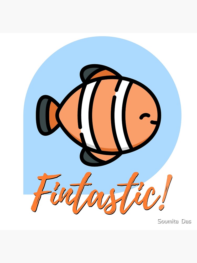 "Fintastic funny fish pun | puns" Art Print by soumii21 | Redbubble