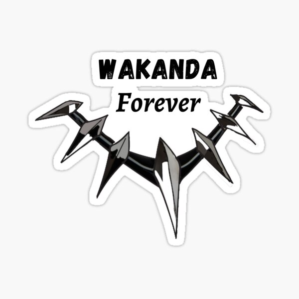 "wakanda forever-black panther" Sticker for Sale by trendN | Redbubble