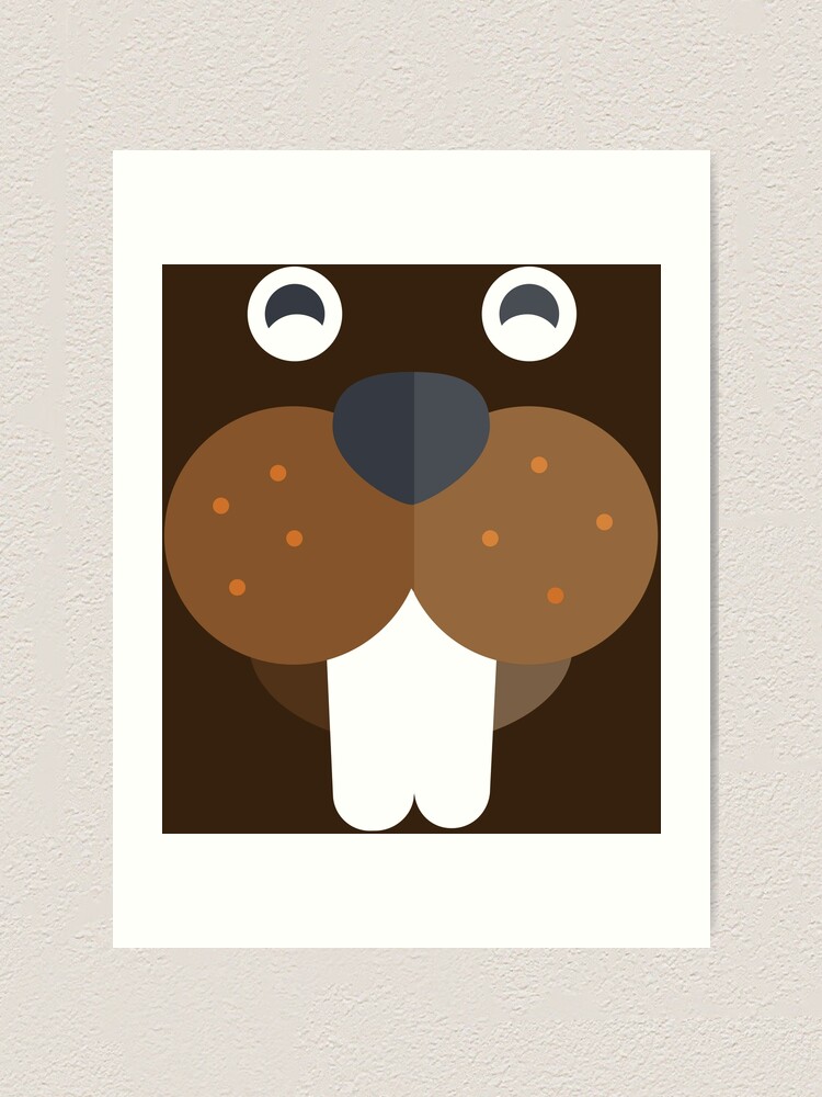 "Beaver face " Art Print by CoffeeParade | Redbubble