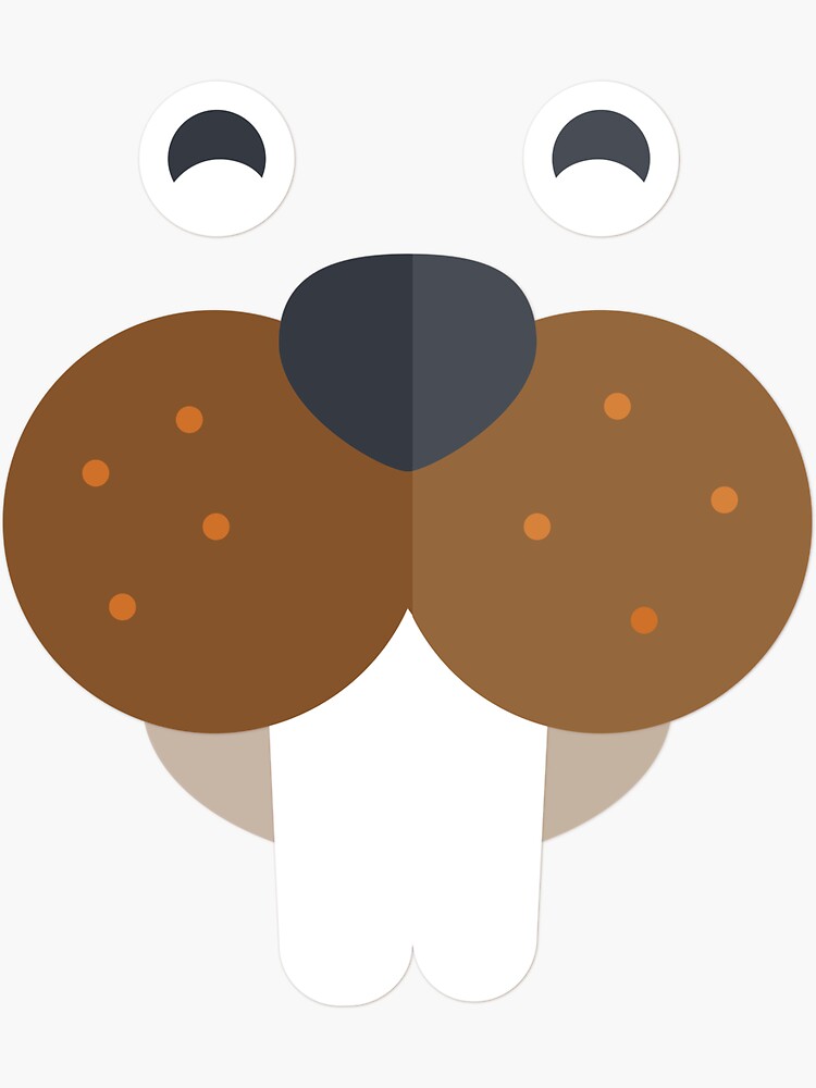 "Beaver face " Sticker by CoffeeParade | Redbubble