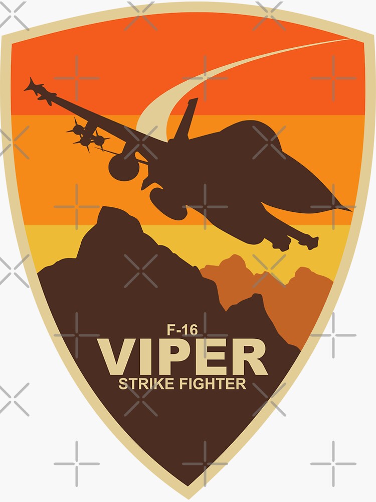 "F-16 Viper Patch" Sticker for Sale by StrongVlad | Redbubble