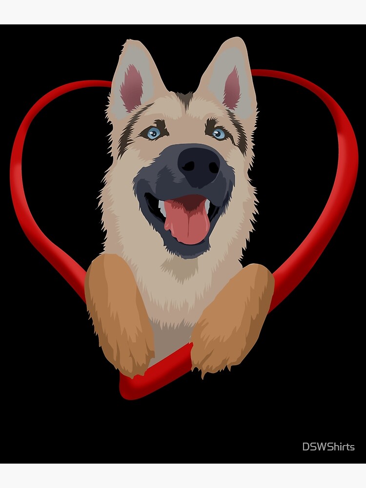 "Gerberian Shepsky Siberian Husky German Shepherd " Art Print by ...