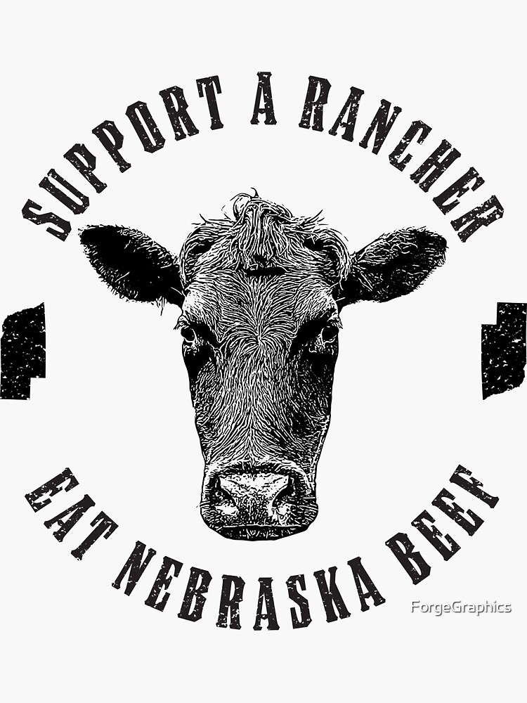 "Eat Nebraska Beef" Sticker for Sale by ForgeGraphics | Redbubble