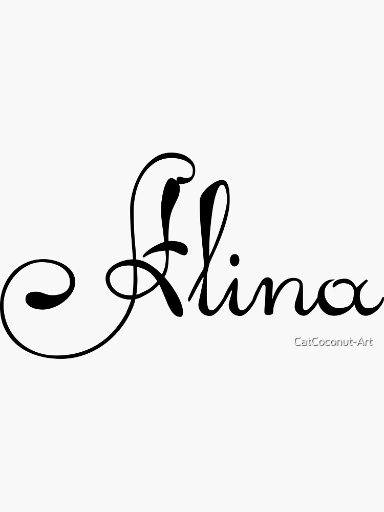 "Pick your name. Alina" Sticker for Sale by CatCoconut-Art | Redbubble