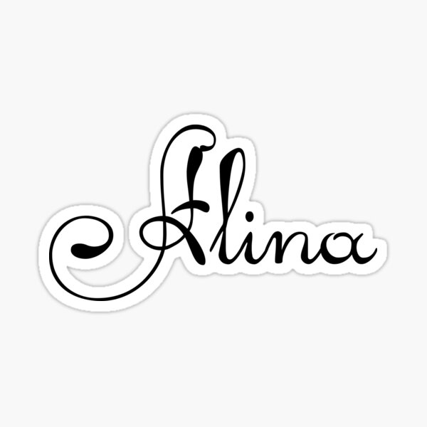 "Pick your name. Alina" Sticker for Sale by CatCoconut-Art | Redbubble