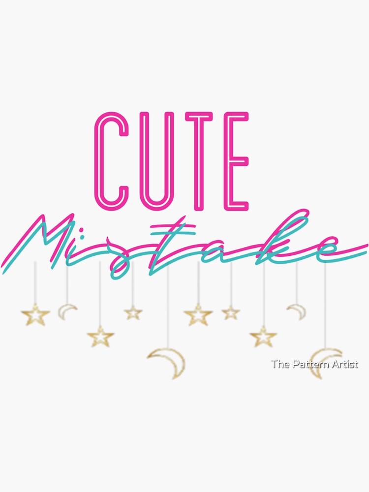 "Cute mistake" Sticker for Sale by nilambari444555 | Redbubble