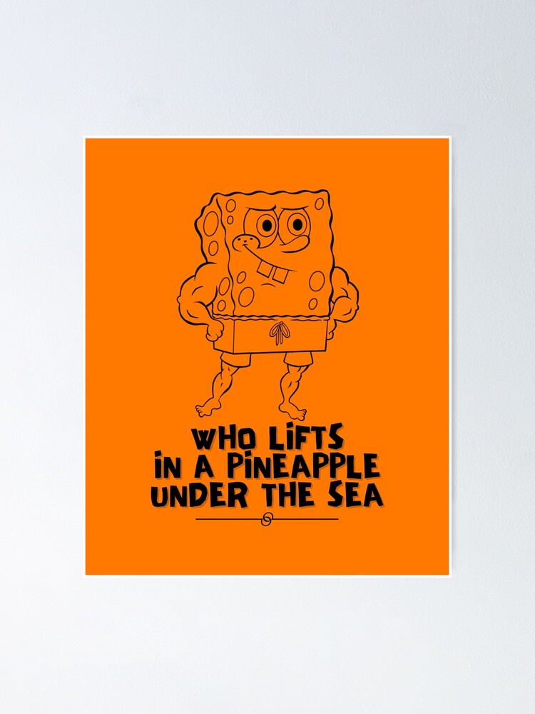 Poster « Muscle Jacked Spongebob Cartoon drôle de remise en forme ...