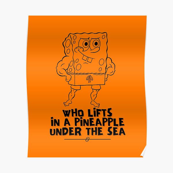 Poster « Muscle Jacked Spongebob Cartoon drôle de remise en forme ...