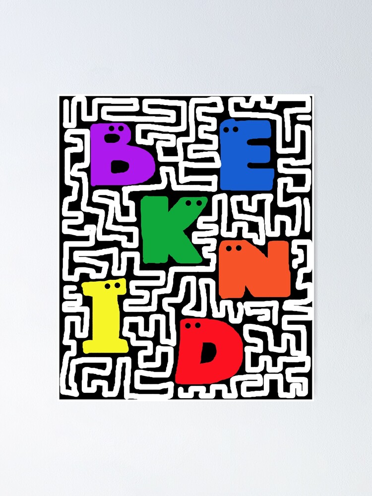 "Rainbow Be Kind Doodle Art" Poster by Adisak-designs | Redbubble