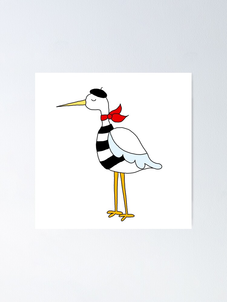 "French Stork" Poster by adesignworld | Redbubble