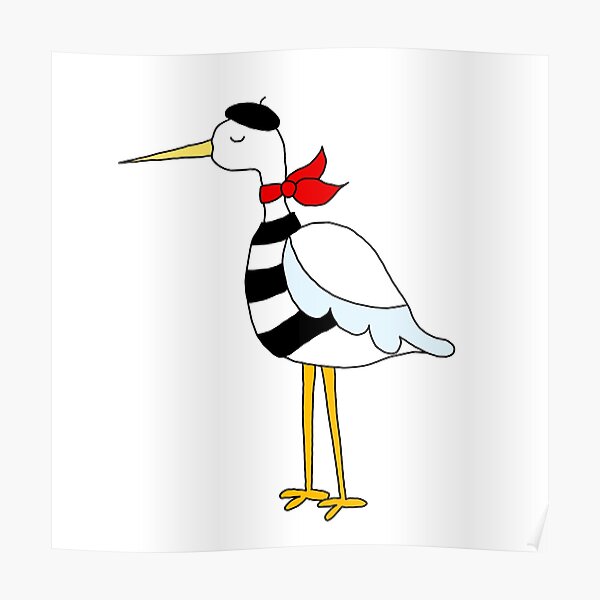 "French Stork" Poster by adesignworld | Redbubble