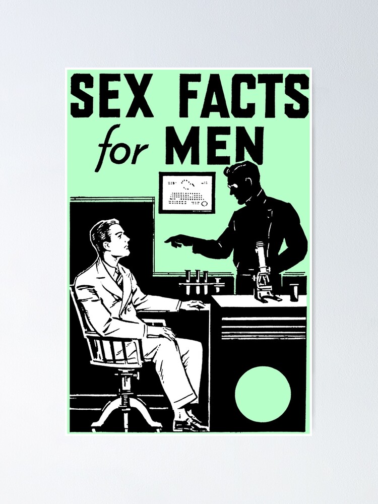 Sex Facts For Men Instructional Pamphlet Poster By Throwbackads