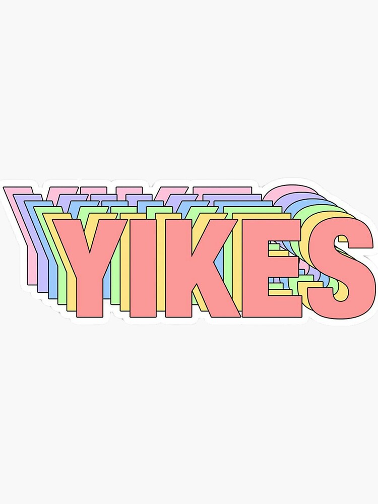 "YIKES" Sticker for Sale by zedyy | Redbubble