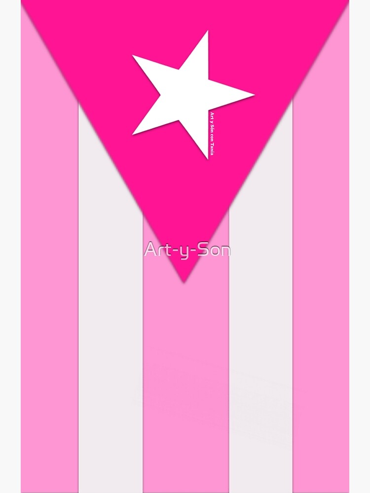 "Pink Puerto Rico Flag" Metal Print for Sale by Art-y-Son | Redbubble