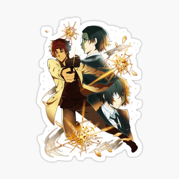 "Odasaku, Ango and Dazai BSD" Sticker for Sale by LokittyLevi | Redbubble