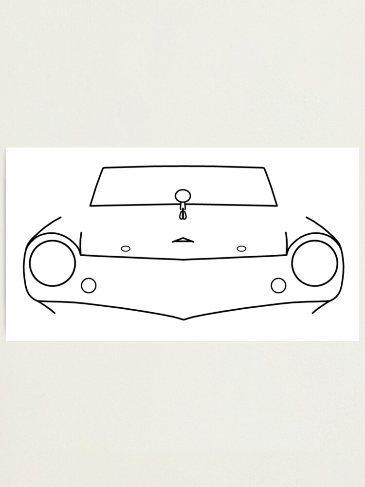 "Amphicar classic 1960s amphibious car black outline graphic ...