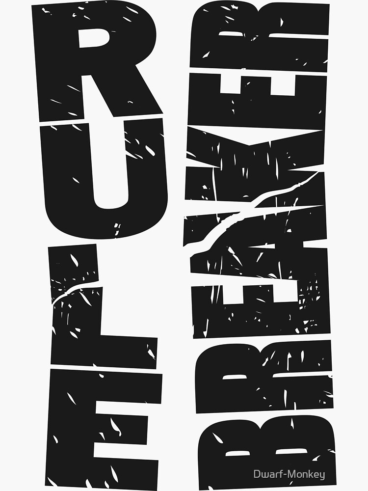 "RULE BREAKER" Sticker by Dwarf-Monkey | Redbubble