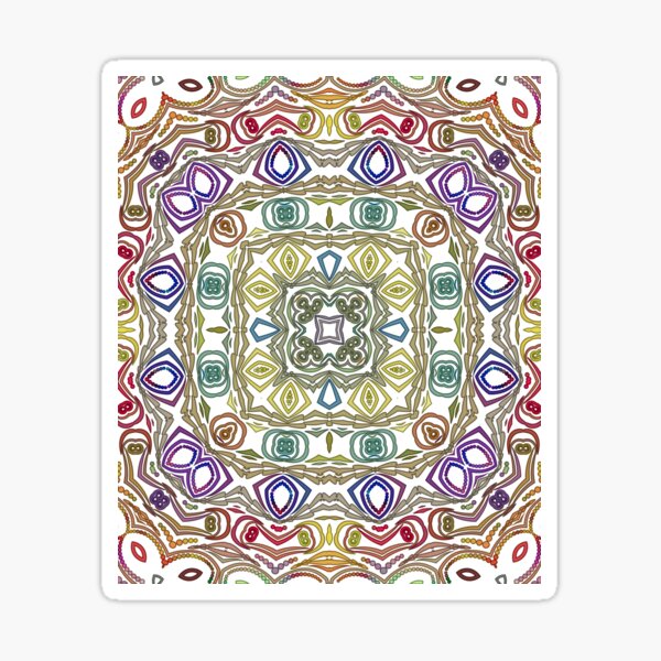 "Persian Abstract Seamless Pattern" Sticker by pure-pixels | Redbubble
