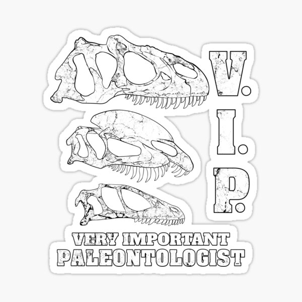 "VIP paleontologist" Sticker by NicGrayGraphic | Redbubble