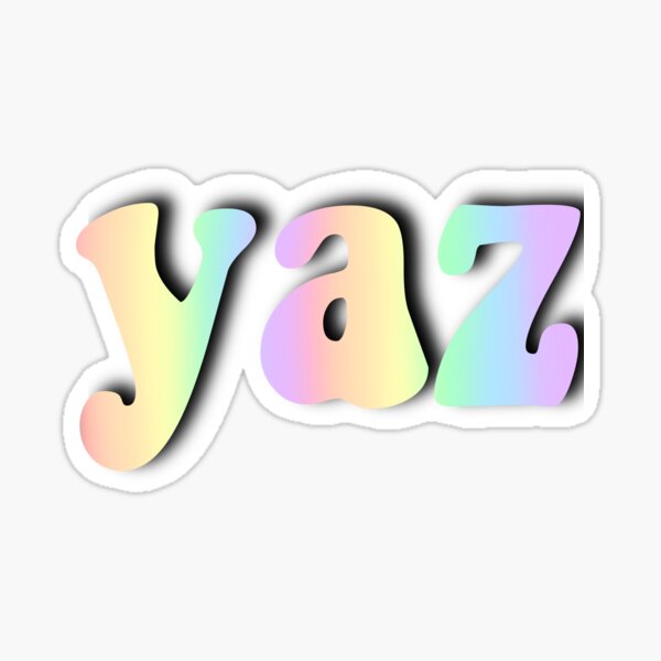 "yaz" Sticker for Sale by pinkyypop | Redbubble