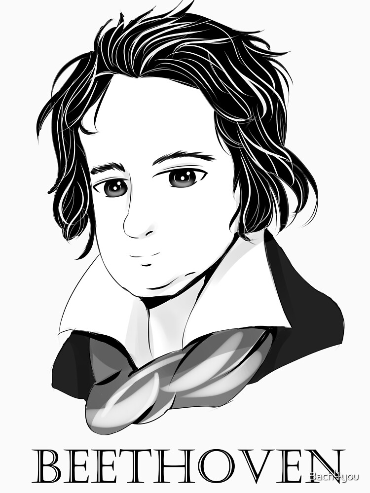 "Ludwig van Beethoven im Chibi Style" T-Shirt von Bach4you | Redbubble