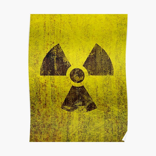 "Rusted Radioactive Symbol" Poster by staticnoise | Redbubble